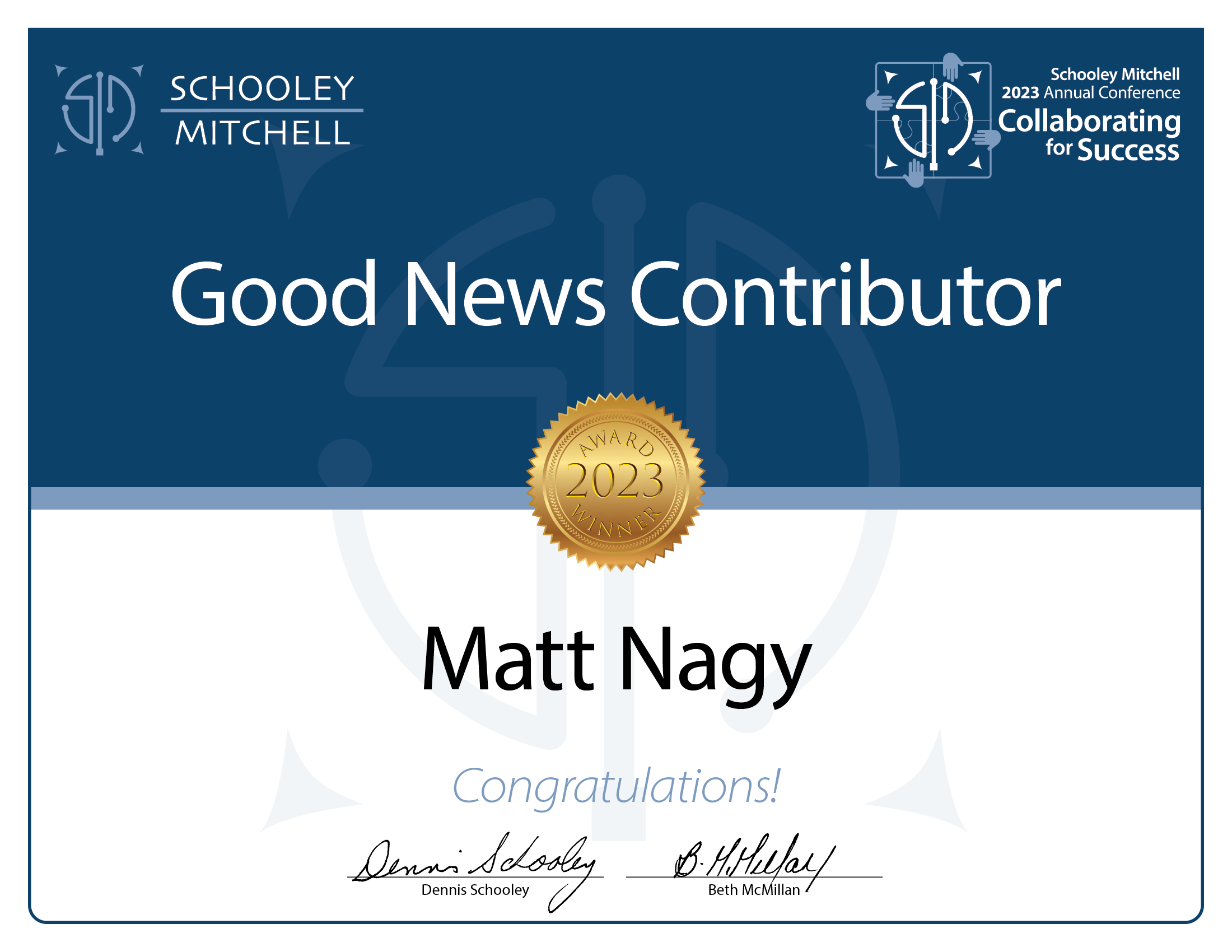 Award Recipient - Schooley Mitchell Annual Conference 2023 - Schooley ...